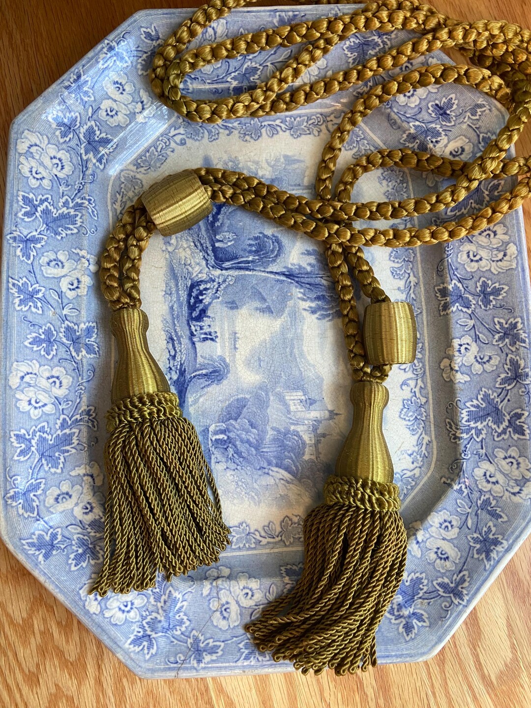 Elegant Gold Rope Curtain Tiebacks With Tassel Set - Etsy