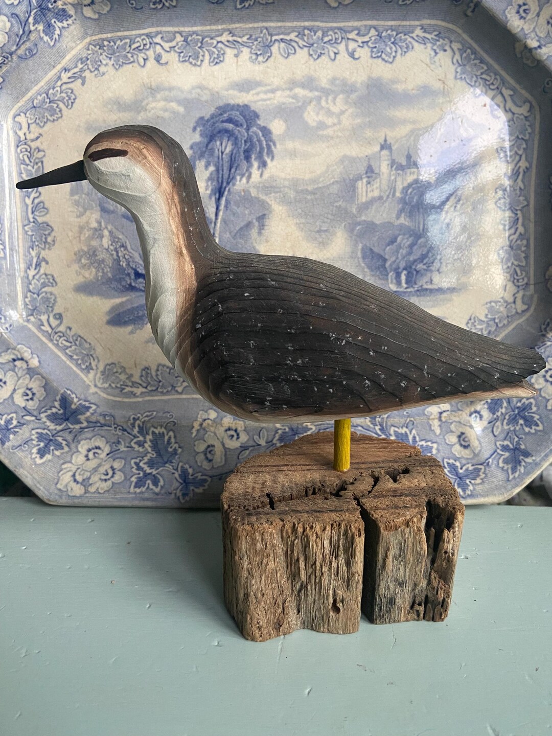 Vintage Driftwood Sandpiper Decoy Shelf Sitter - Etsy