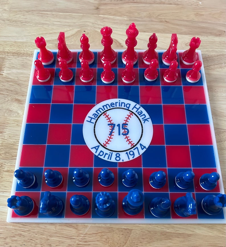 Made to Order Chessboard | Red/blue/white | Sizes Available - 11 ...