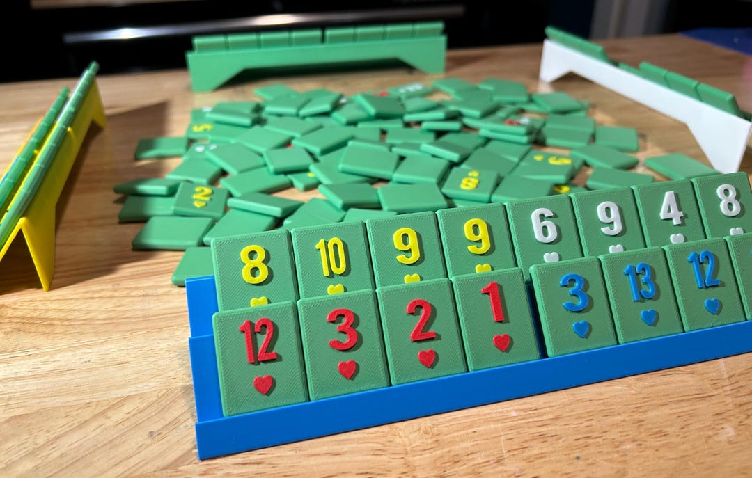 Custom Color Rummikub Set: Family Game Night, 2-8 Players, Tile Racks ...