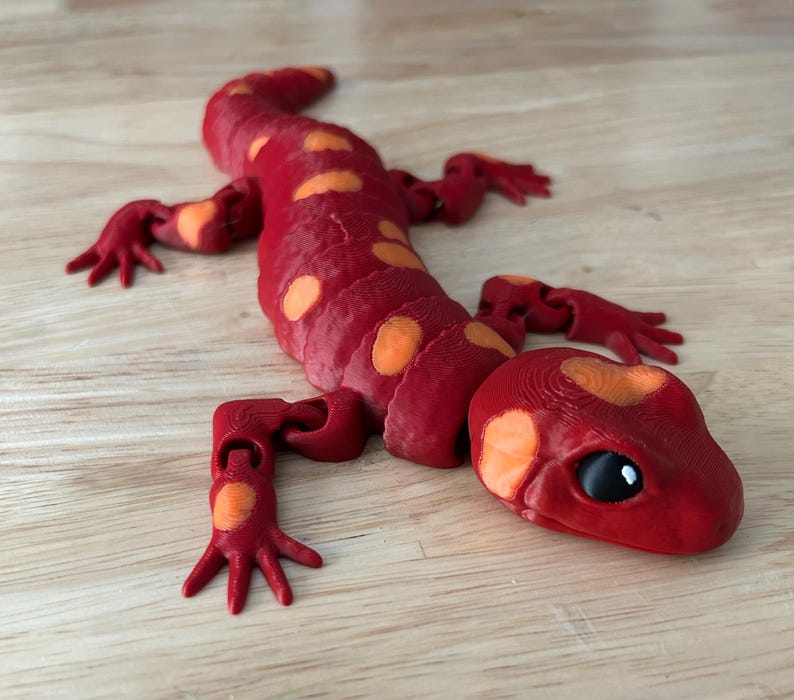 3D Printed Fire Salamander: Flexi Salamander, Ariculated Figure - Etsy