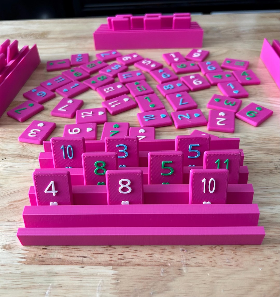 3D Printed Custom Color Rummikub Set: Family Game Night, 2-8 Players ...