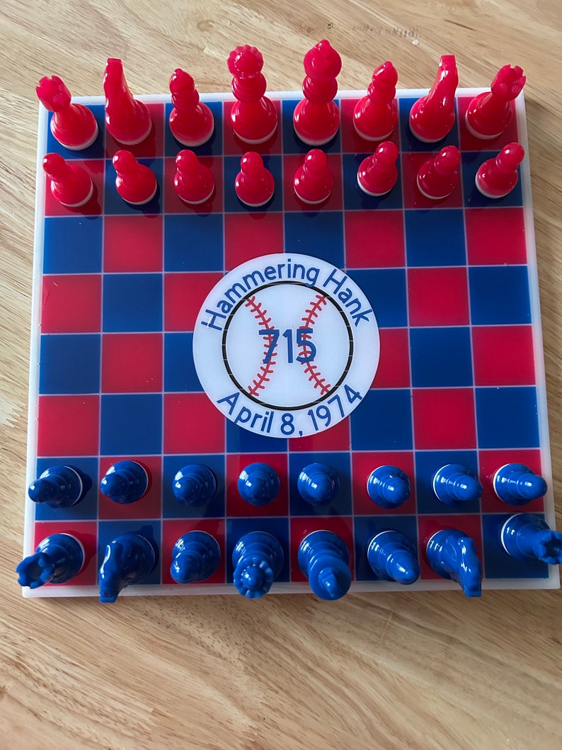 Made to Order Chessboard | Red/blue/white | Sizes Available - 11 ...