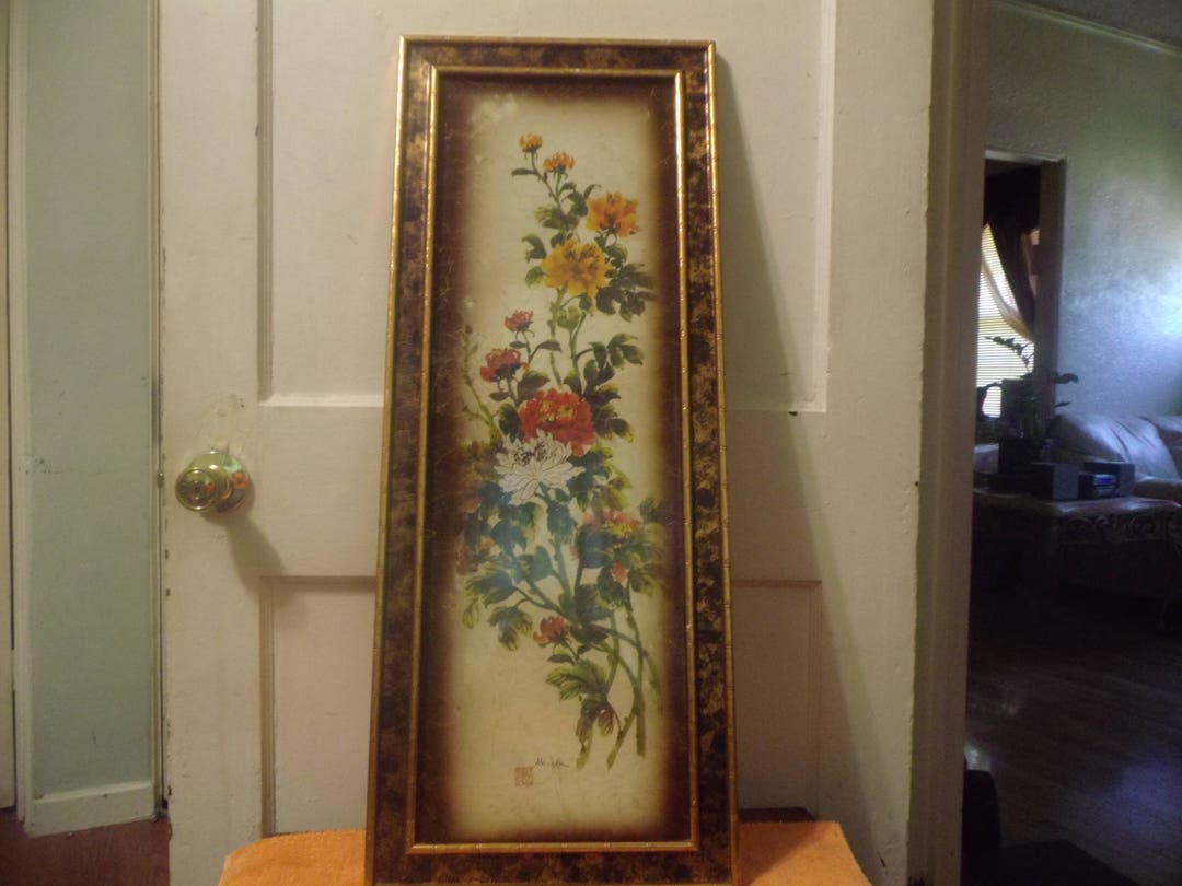 Chinese Floral Painting by HO-CHU - Etsy