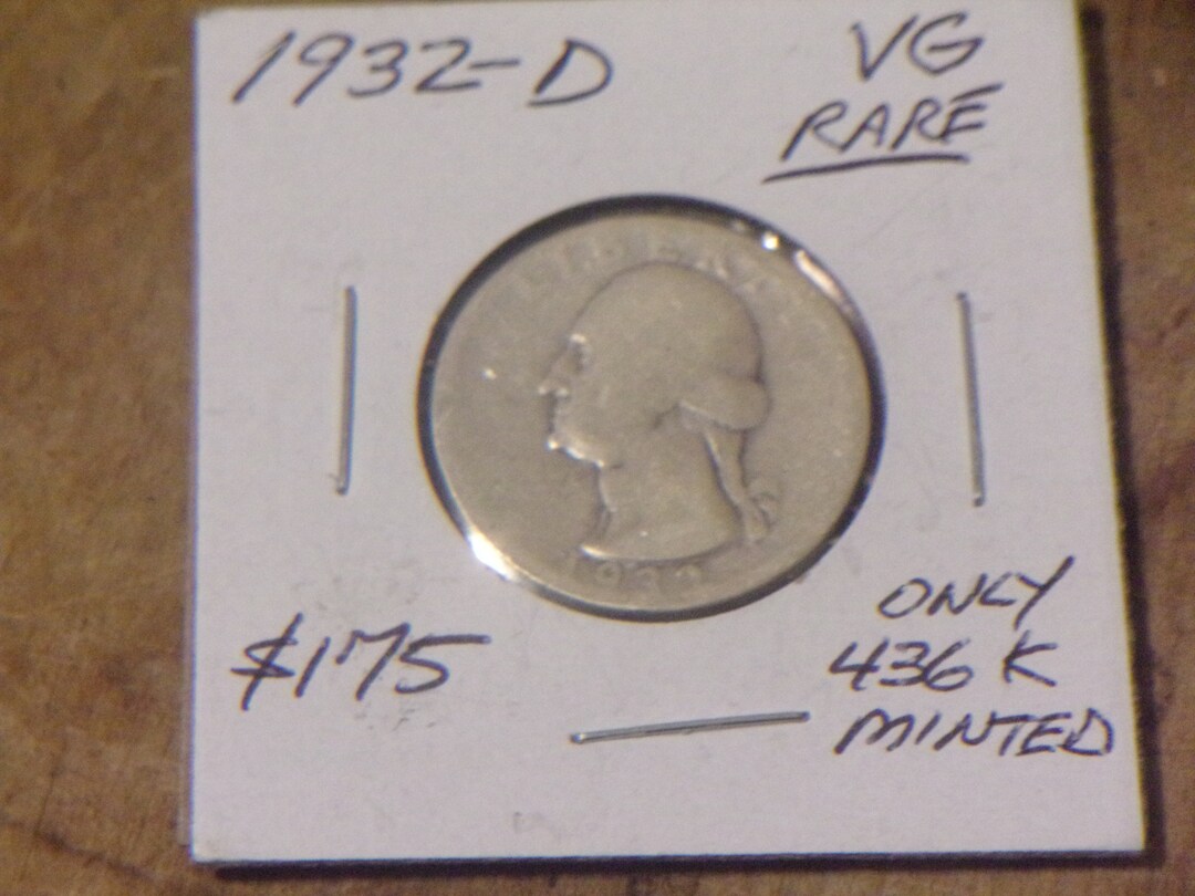 Rare 1932-D Washington Quarter- Big Key Date - Etsy