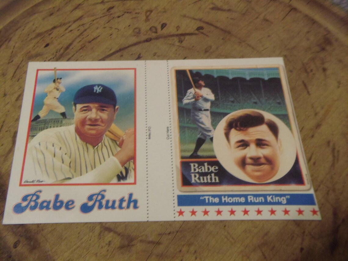 1983 Fleetwood Babe Ruth First Day Covers Promo 2 Card Panel - Etsy