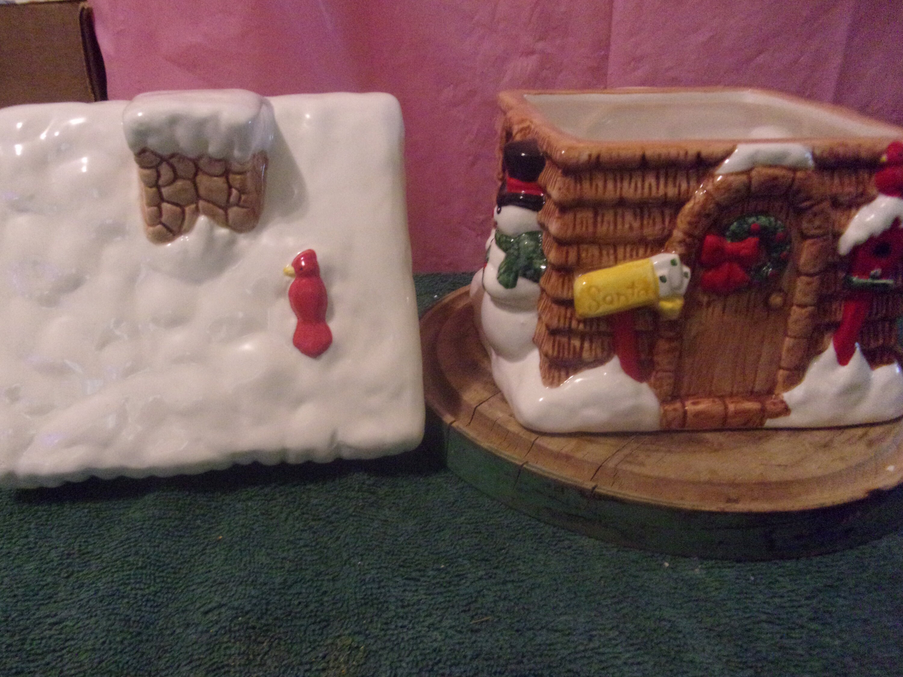 Vintage The Cook's Bazaar Santa Toyland House Cookie Jar | Etsy