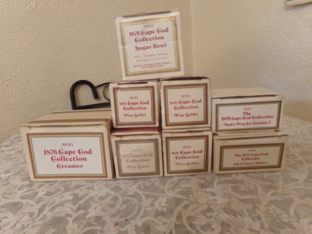 Vintage 1876 Cape Cod Avon Ruby Red 8 Pc Set - Etsy
