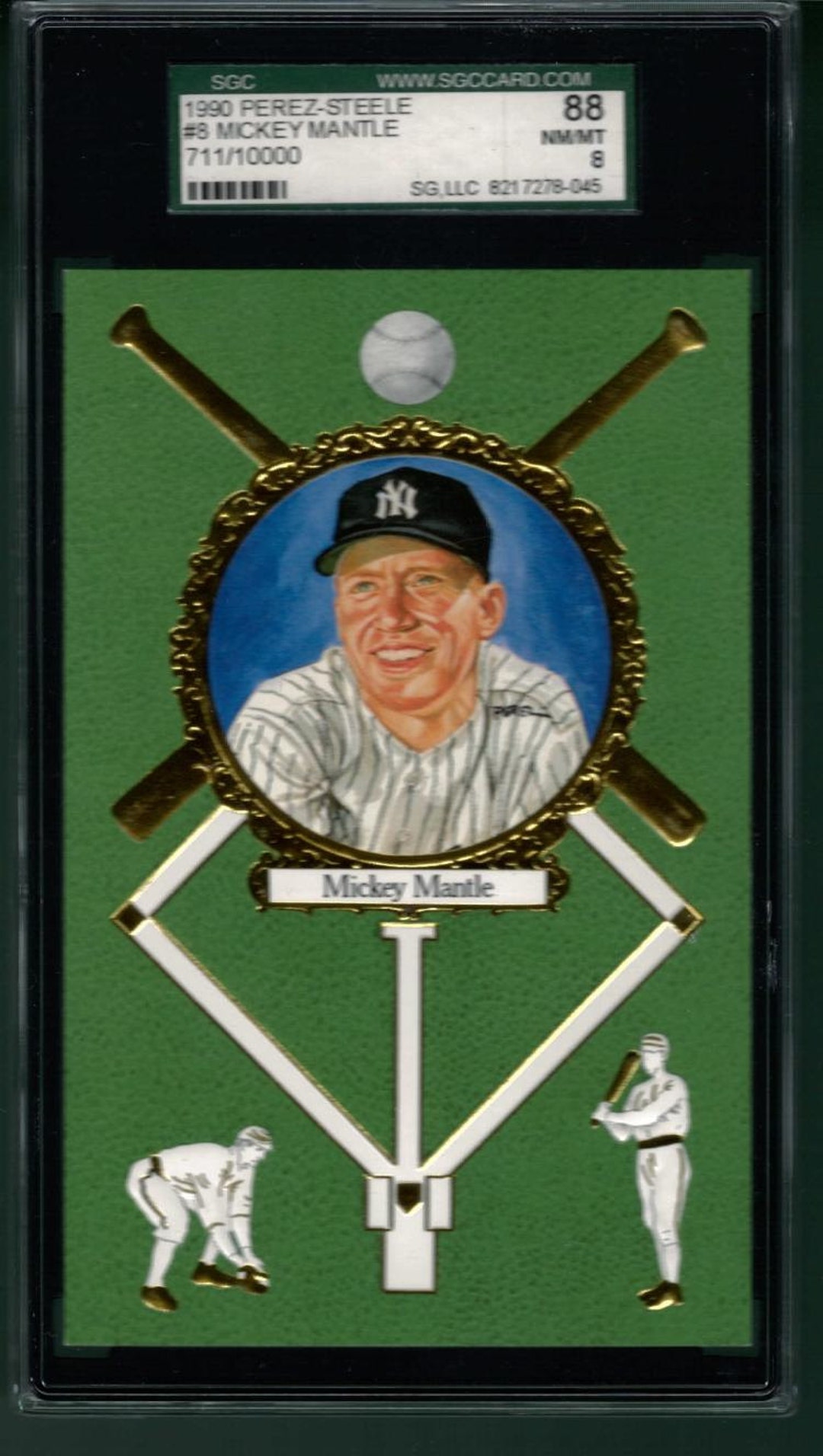 1990 Perez-steele 8 Mickey Mantle SGC 8 711/10000 - Etsy
