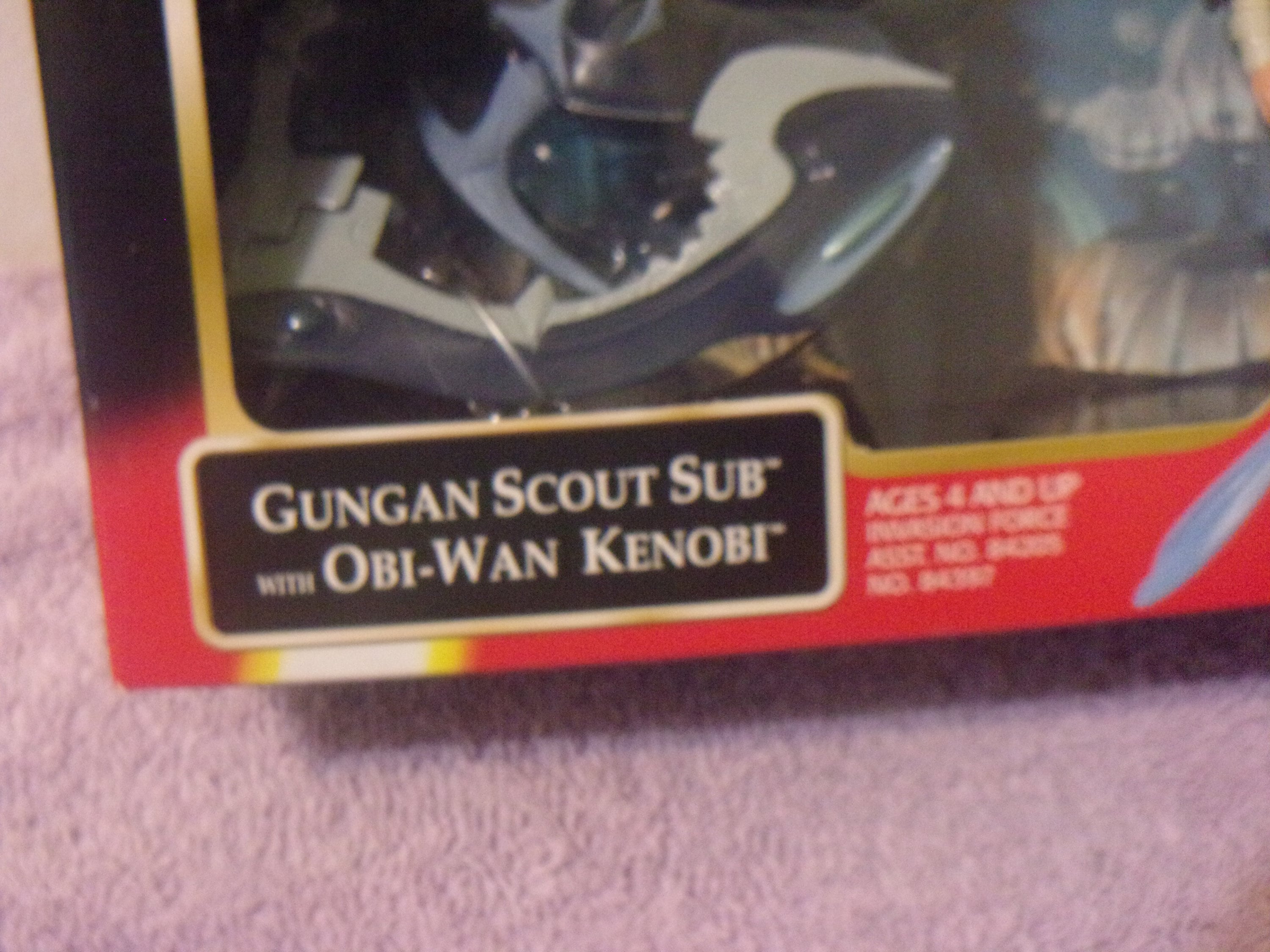 Star Wars Episode 1 Gungan Scout Sub and Obi-wan Kenobi Action Figures ...