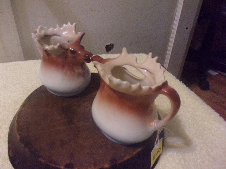 2 Vintage Czechoslovakia Moose Creamer - Etsy