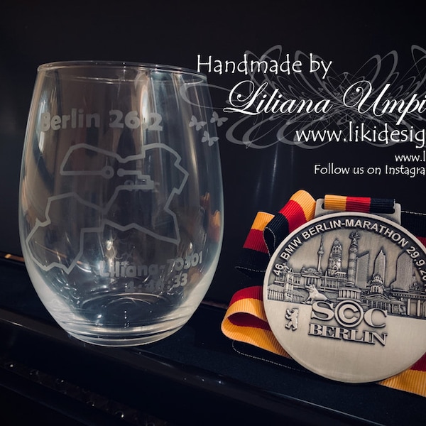 New York City Marathon Wine Glass - Etsy