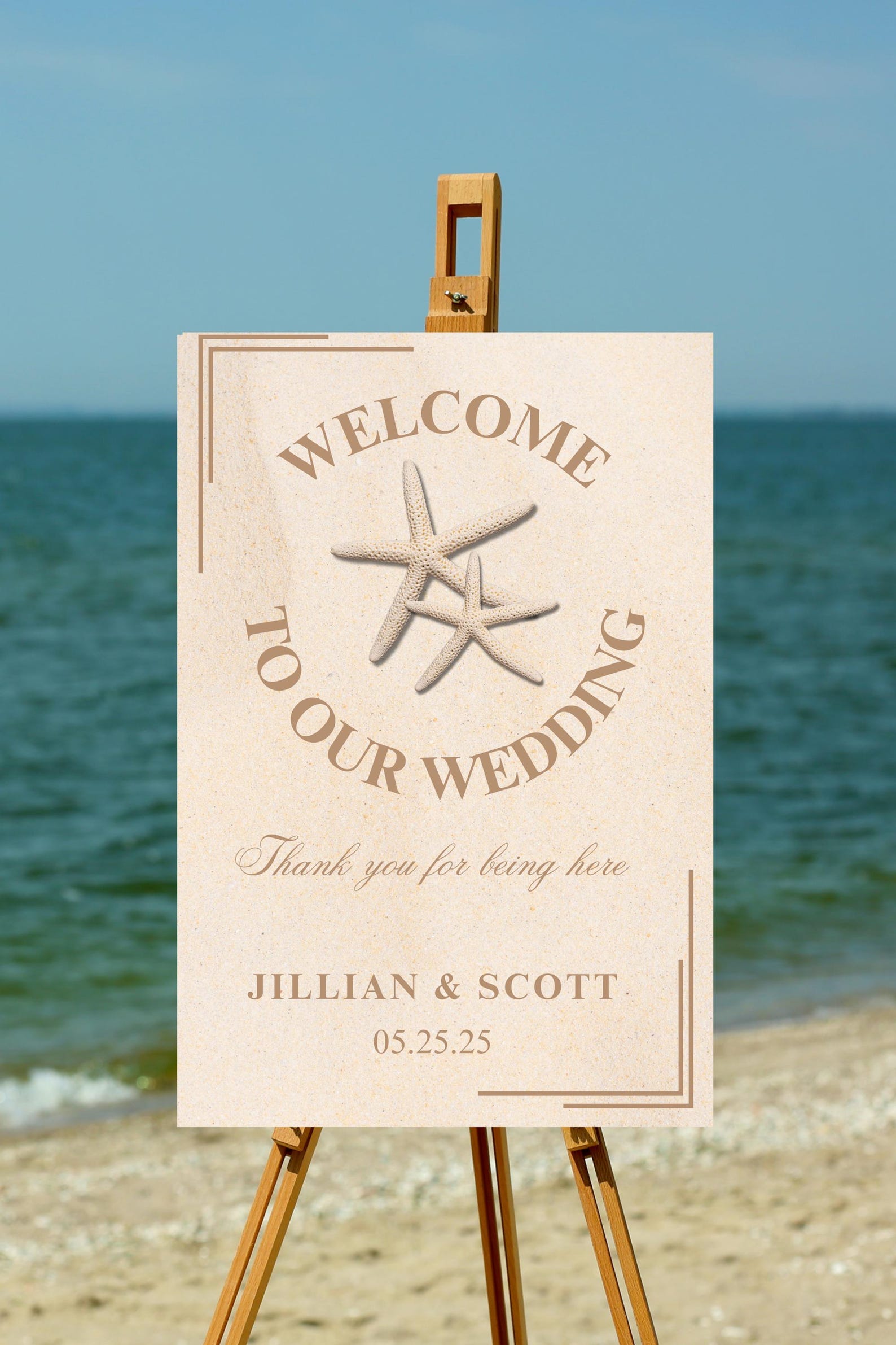 Seaside Wedding Welcome Sign: Beach Wedding Decor (digital Download) - Etsy