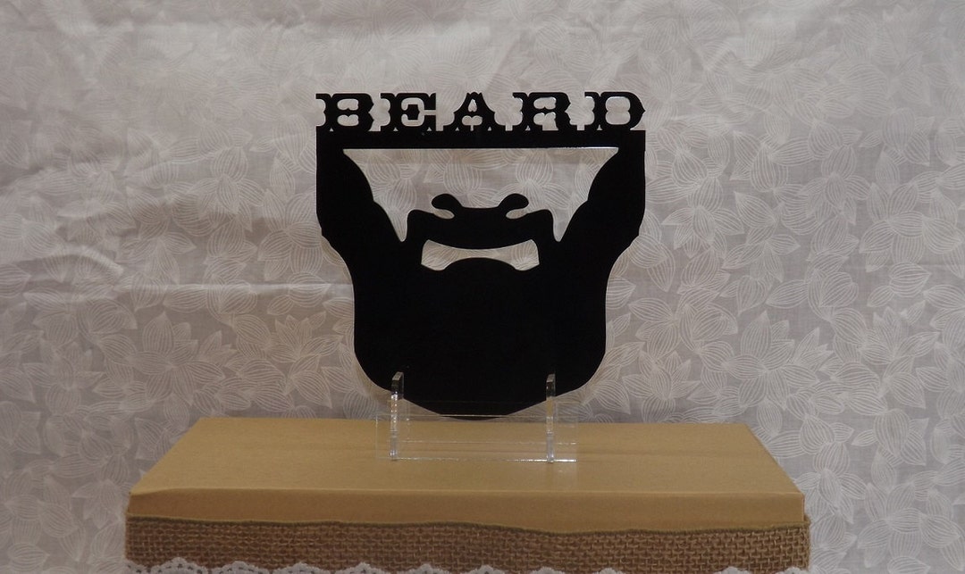 Hipster Cake Topper Mans Beard Cake Topper, Sign and Keepsake for Groom ...