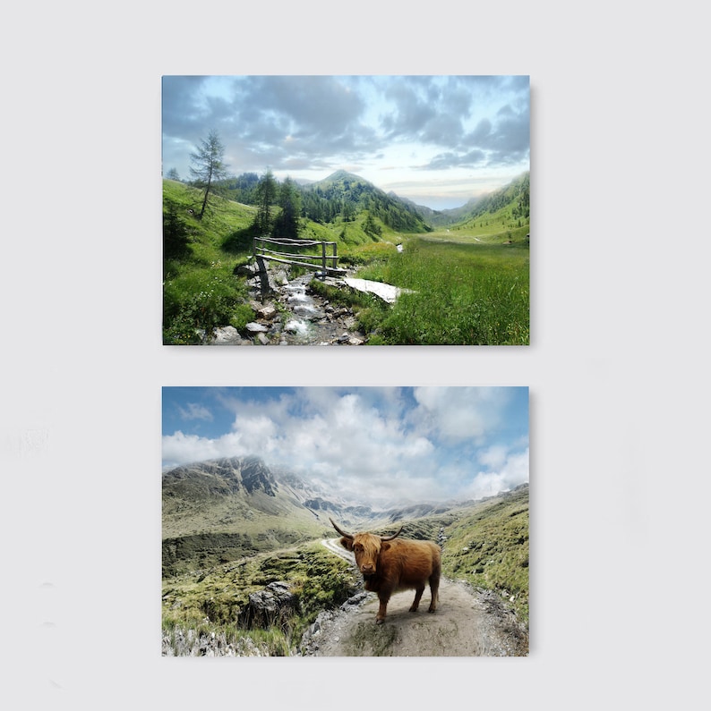 Alpine Postcards, Postcard Set, Alpine, Austria Alps, Art, Mountain ...