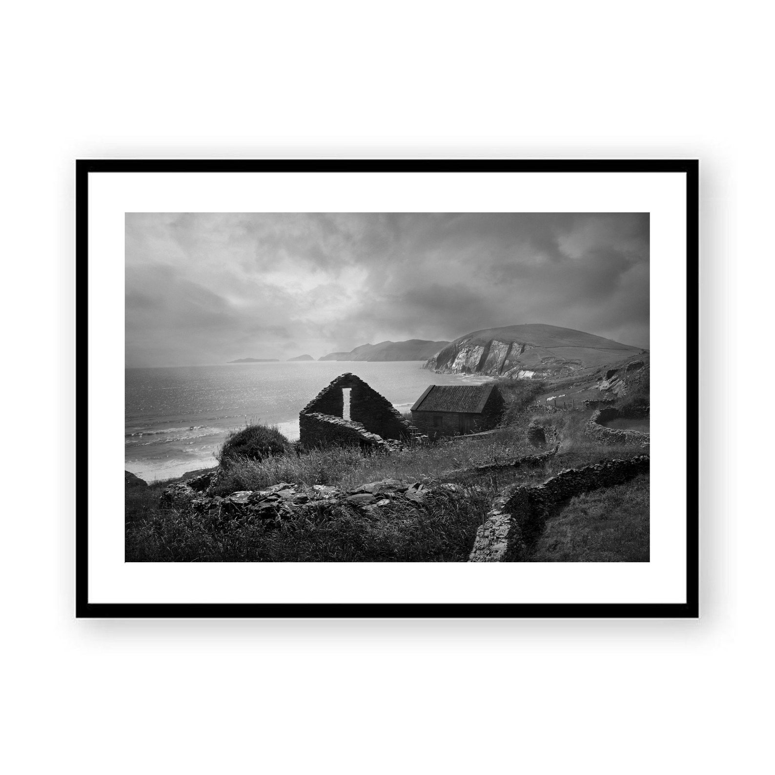 Irish Photography Print, Irish Landscape Photography, Black and White ...
