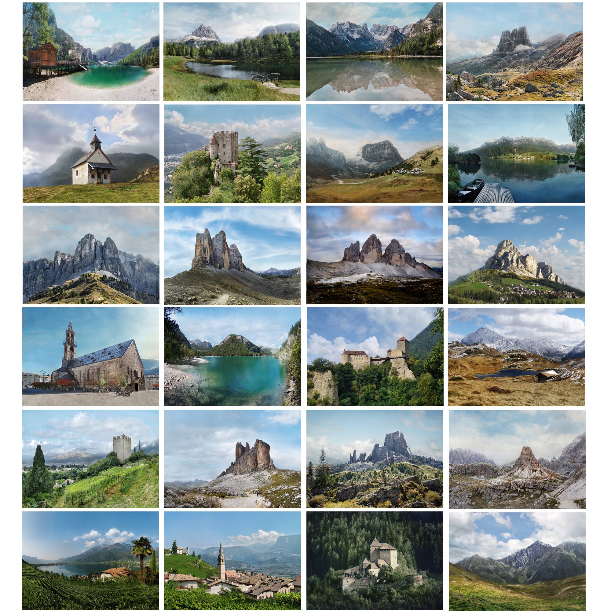 Landscape Photography 4 X6 Postcard Set of 24, Postcards Mountain ...