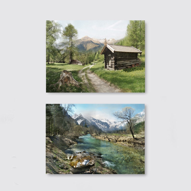 Alpine, Austria Alps, Art, Mountain Postcards, Alpine Postcards ...