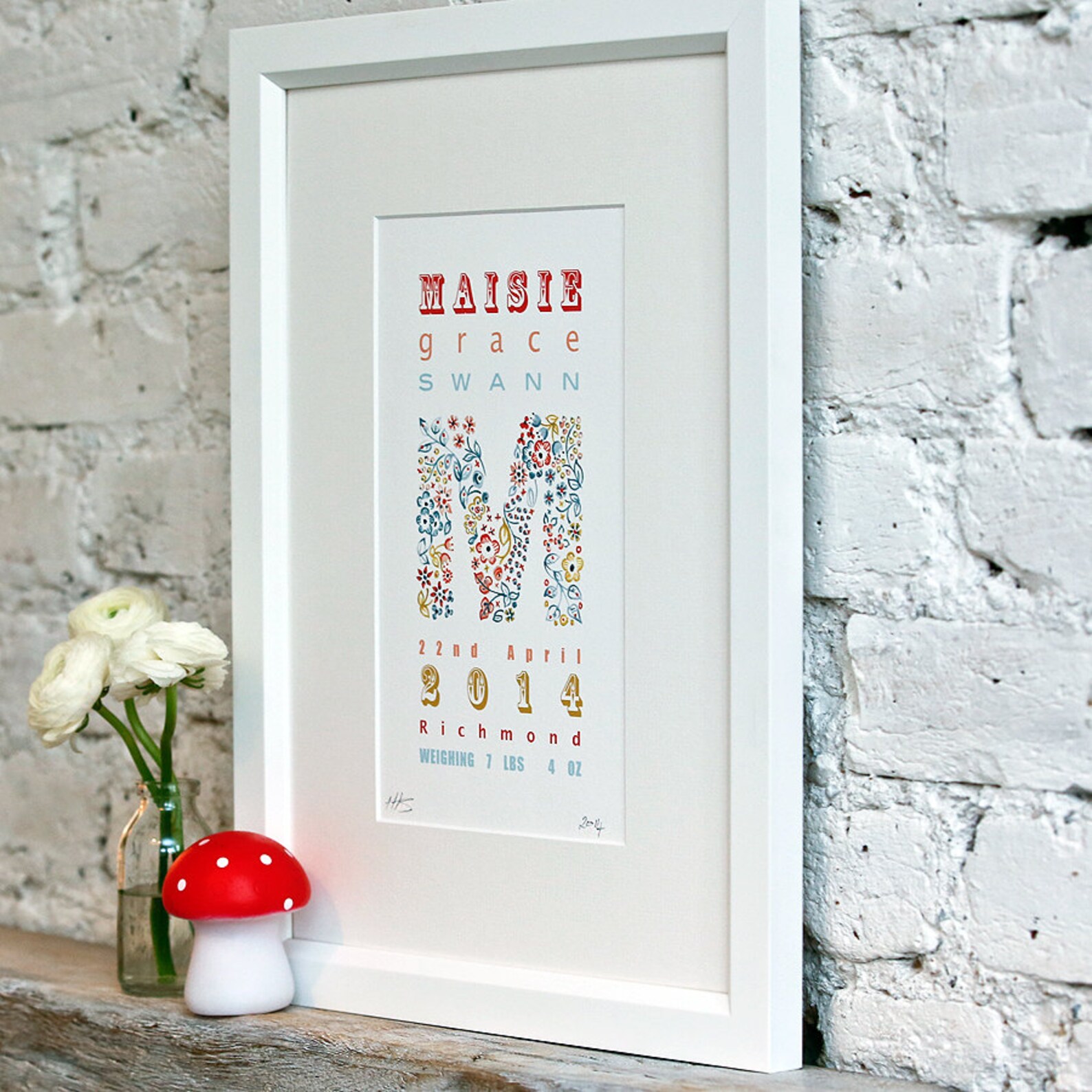 Personalised Birth Date Print Gift - Etsy