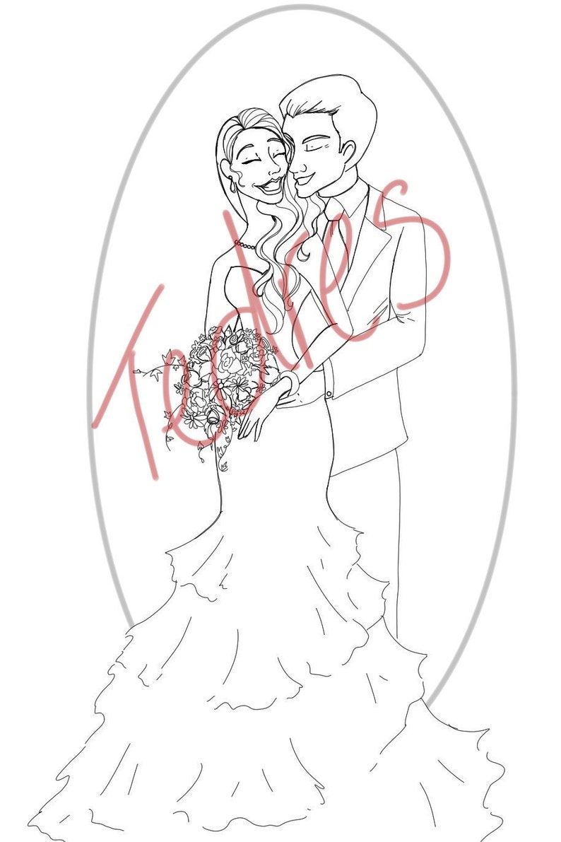 Wedding Coloring Page Reception Guest Activity - Etsy
