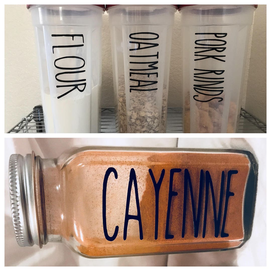 A Full Set of Rae Dunn Inspired Kitchen Labels - Etsy