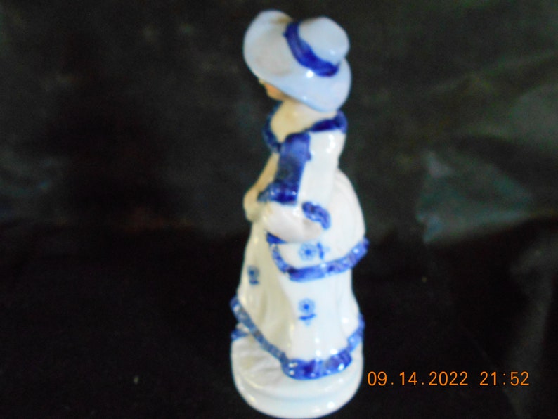 Delft Victorian Lady Holding Harp - Etsy