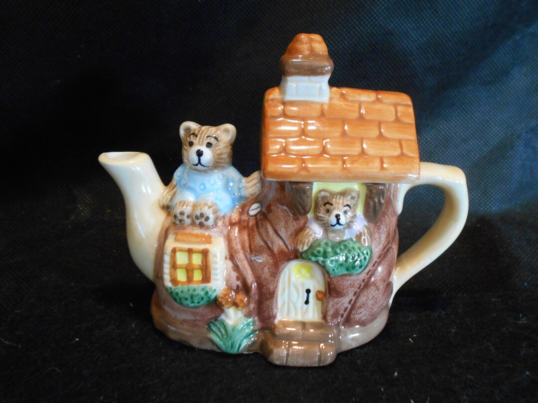 Tee Nee Two Little Bears in Boot Teapot - Etsy