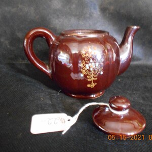 Moriage Style Redware Hand Painted Teapot - Etsy