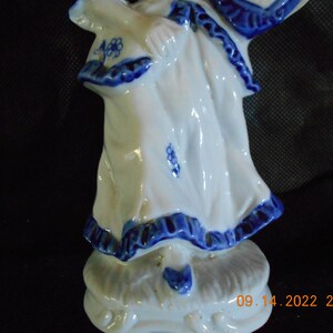 Delft Victorian Lady Holding Harp - Etsy