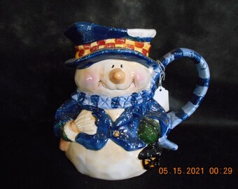 Snowman Pitcher - Etsy