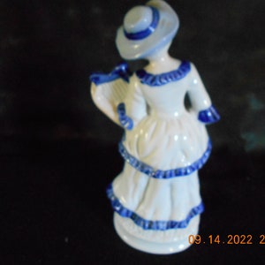 Delft Victorian Lady Holding Harp - Etsy