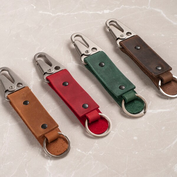 Leather Carabiner - Etsy