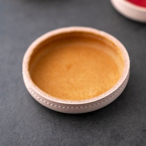 Tiny Leather Ring Dish, Modern Small Jewelry Tray , Leather Jewelry ...