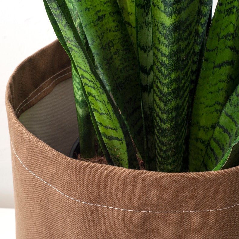 Canvas Planter Cover Indoor Fabric Planter Basket Tabletop | Etsy