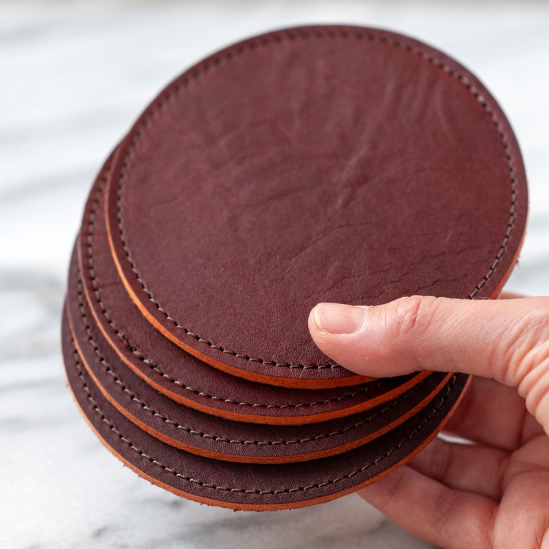 Leather Coaster - Etsy