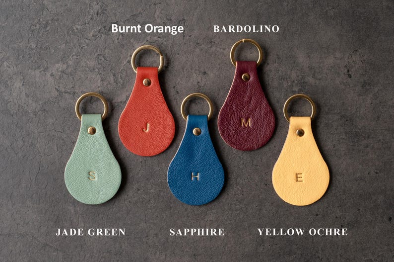 Personalized Leather Key Fob, Monogrammed Key Holder, Handmade in ...