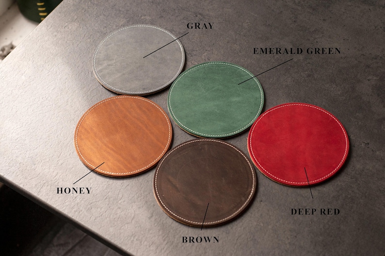 Custom Logo/artwork Leather Coaster , Bulk Order Laser Engraved Round ...