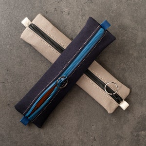 Slim Canvas Pencil Case , Small Colored Pen Pouch , Cotton Canvas ...