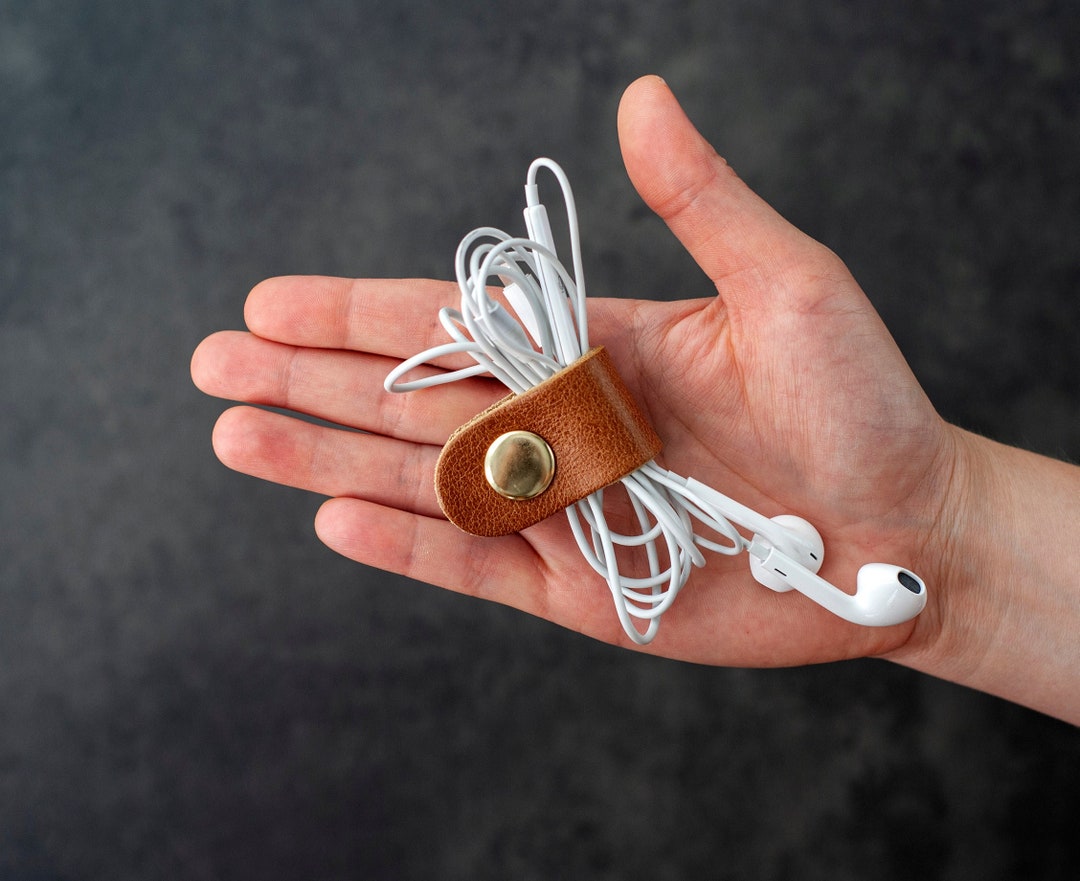 Limited Leather Cord Wrap Cord Holder Headphone Cord Drawer Organizer ...