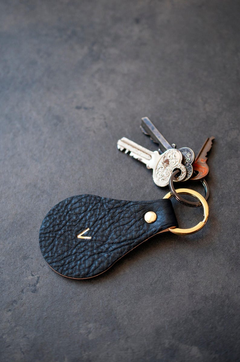 Personalized Leather Key Fob, Monogrammed Key Holder, Handmade in ...