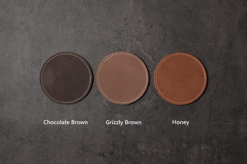 Custom Logo/artwork Leather Coaster , Bulk Order Laser Engraved Round ...
