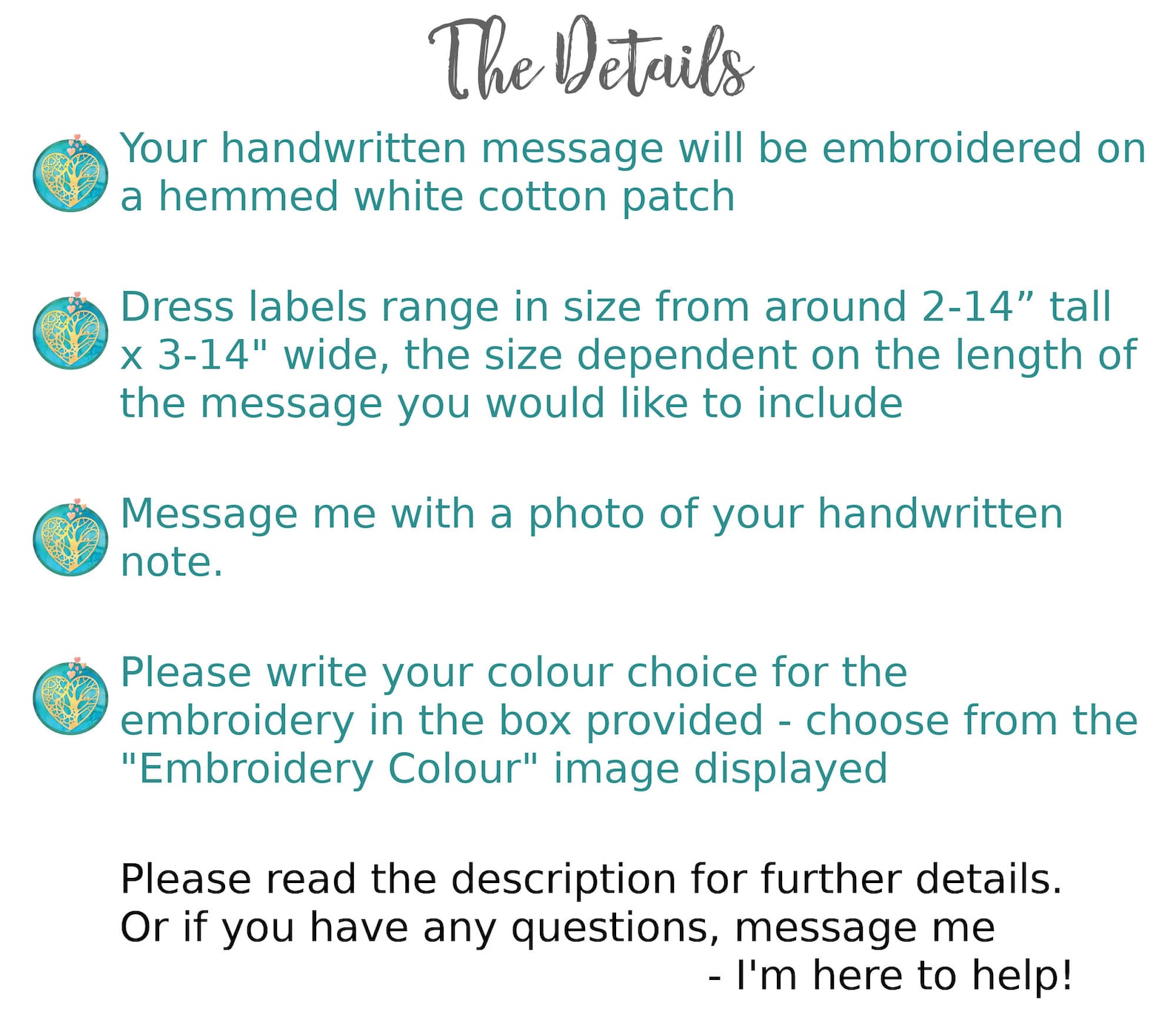 Unique Wedding Dress Label Embroidered With Your Handwritten - Etsy
