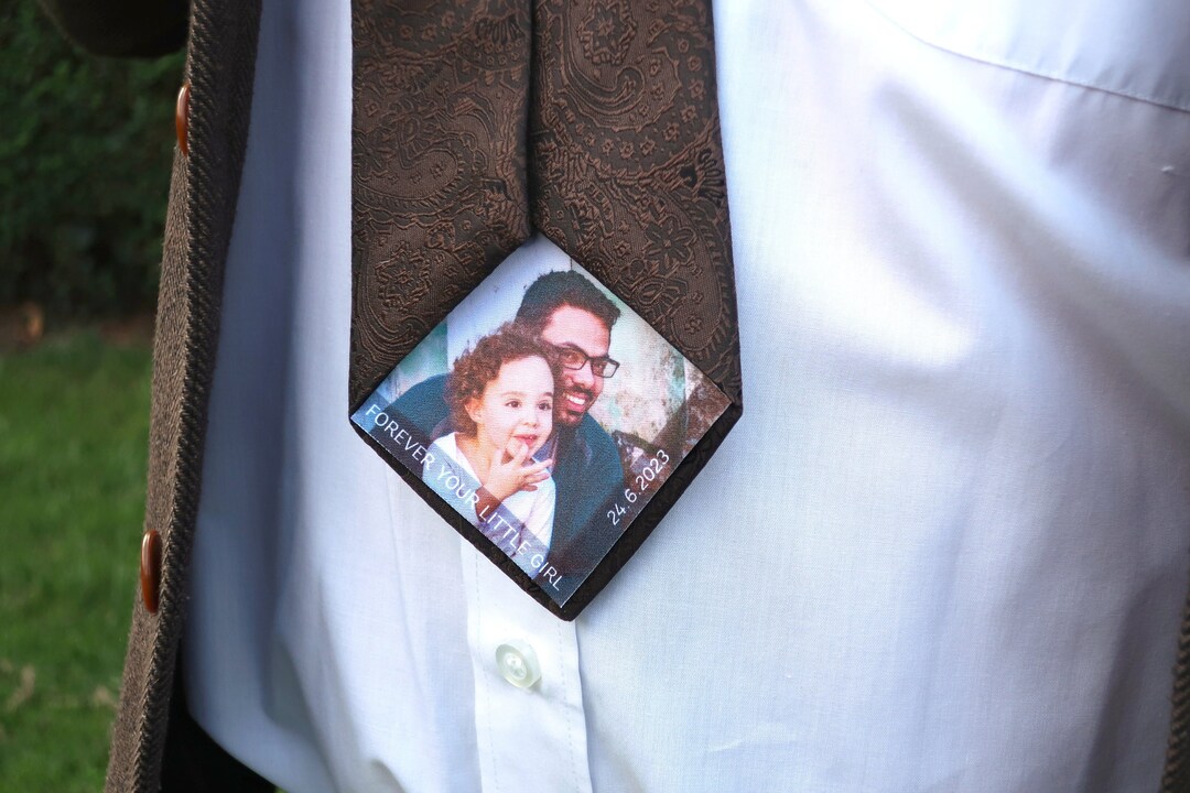 Father of the Bride Tie Patch With Stick on Backing. Custom Made Photo ...