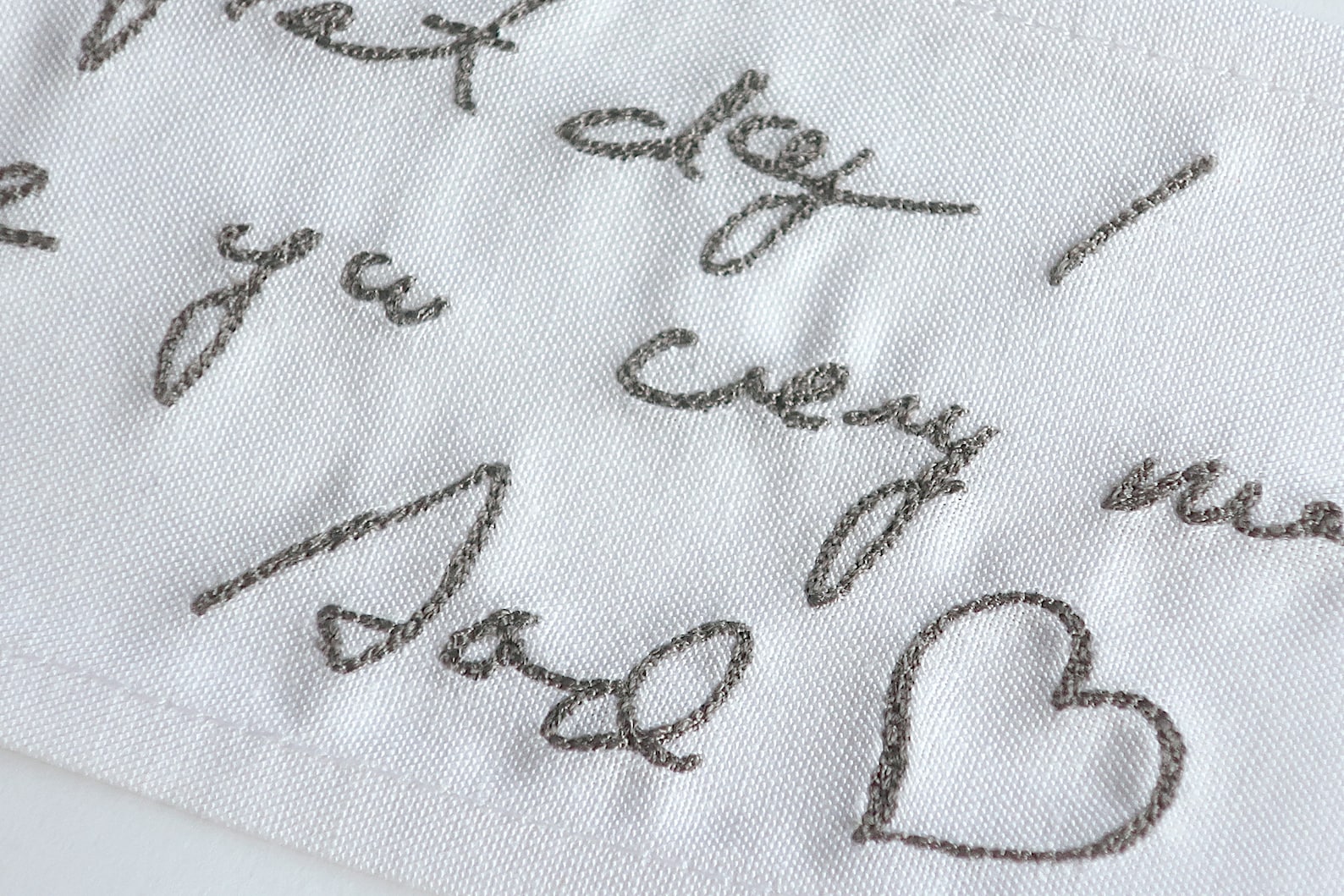 Personalized Wedding Dress Label Embroidered With Your Handwriting ...
