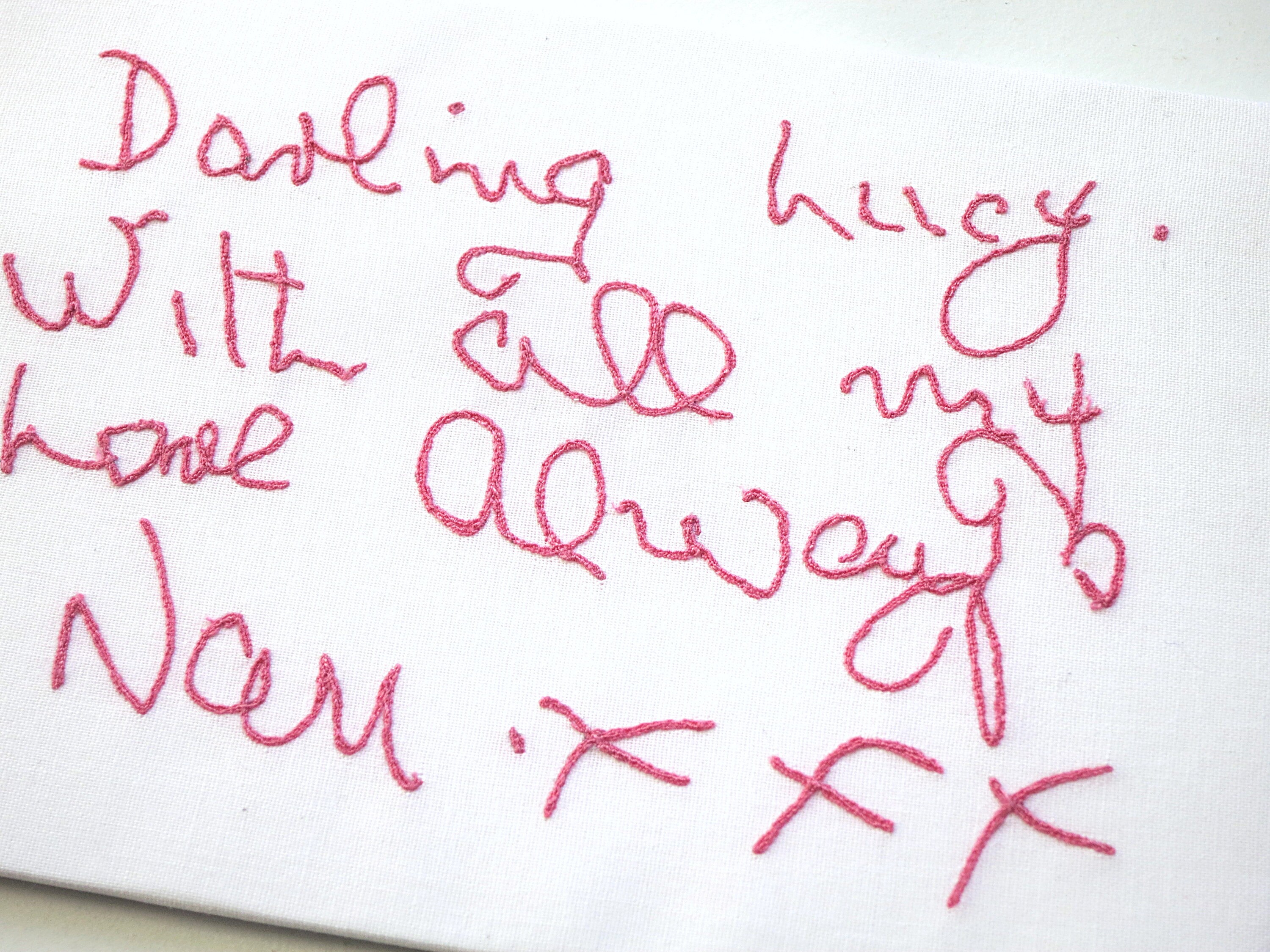 Your Relative's Handwritten Letter Embroidered & Framed. - Etsy UK