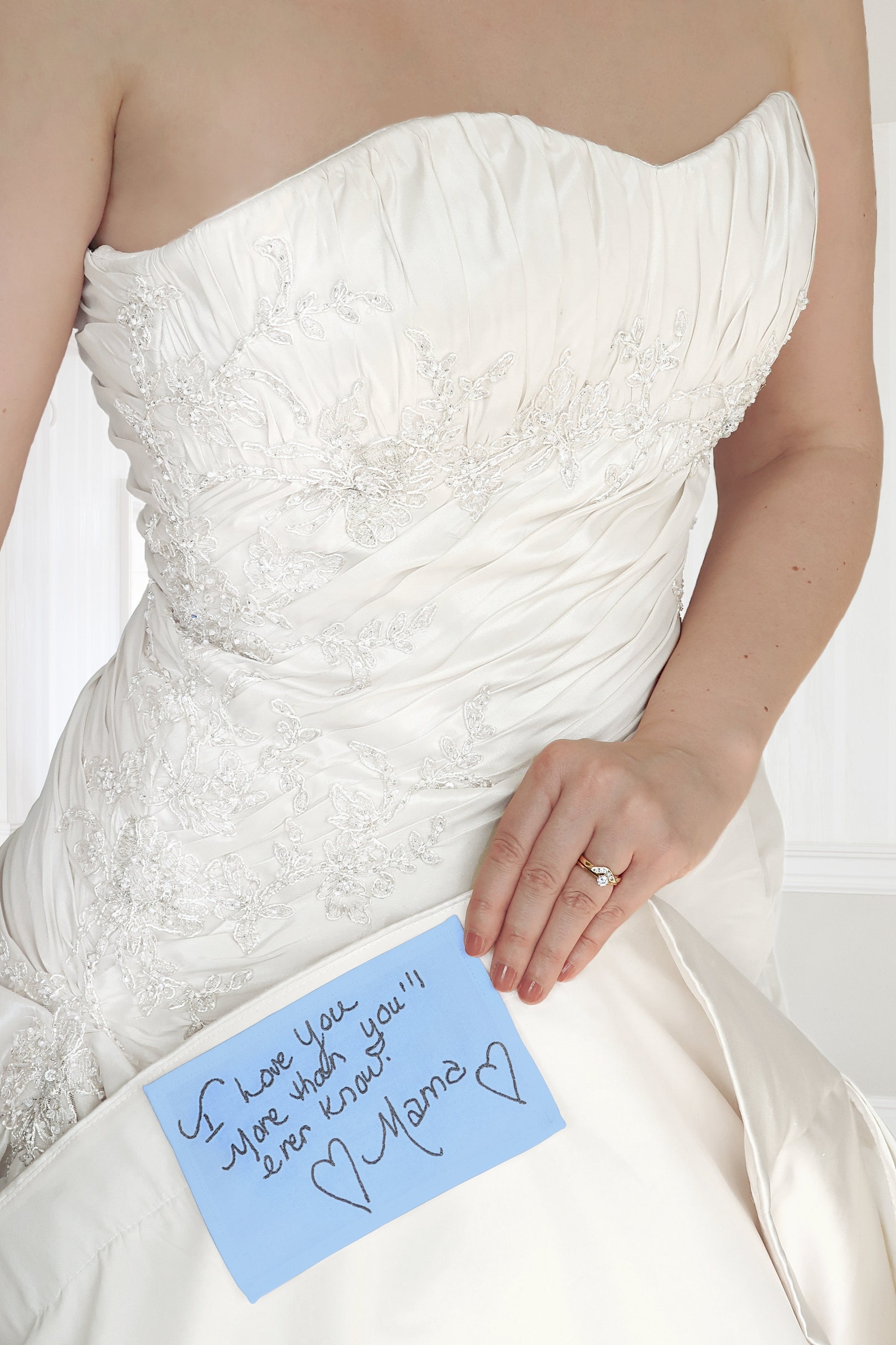 Your Handwriting Embroidered on a Wedding Dress Label. - Etsy