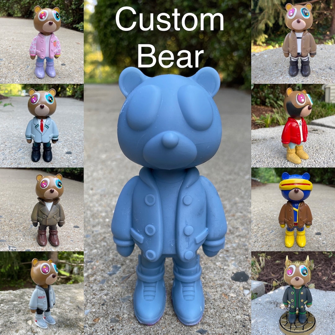 5 Inch Large Urban Bear Art Toy Custom Order Commission - Etsy