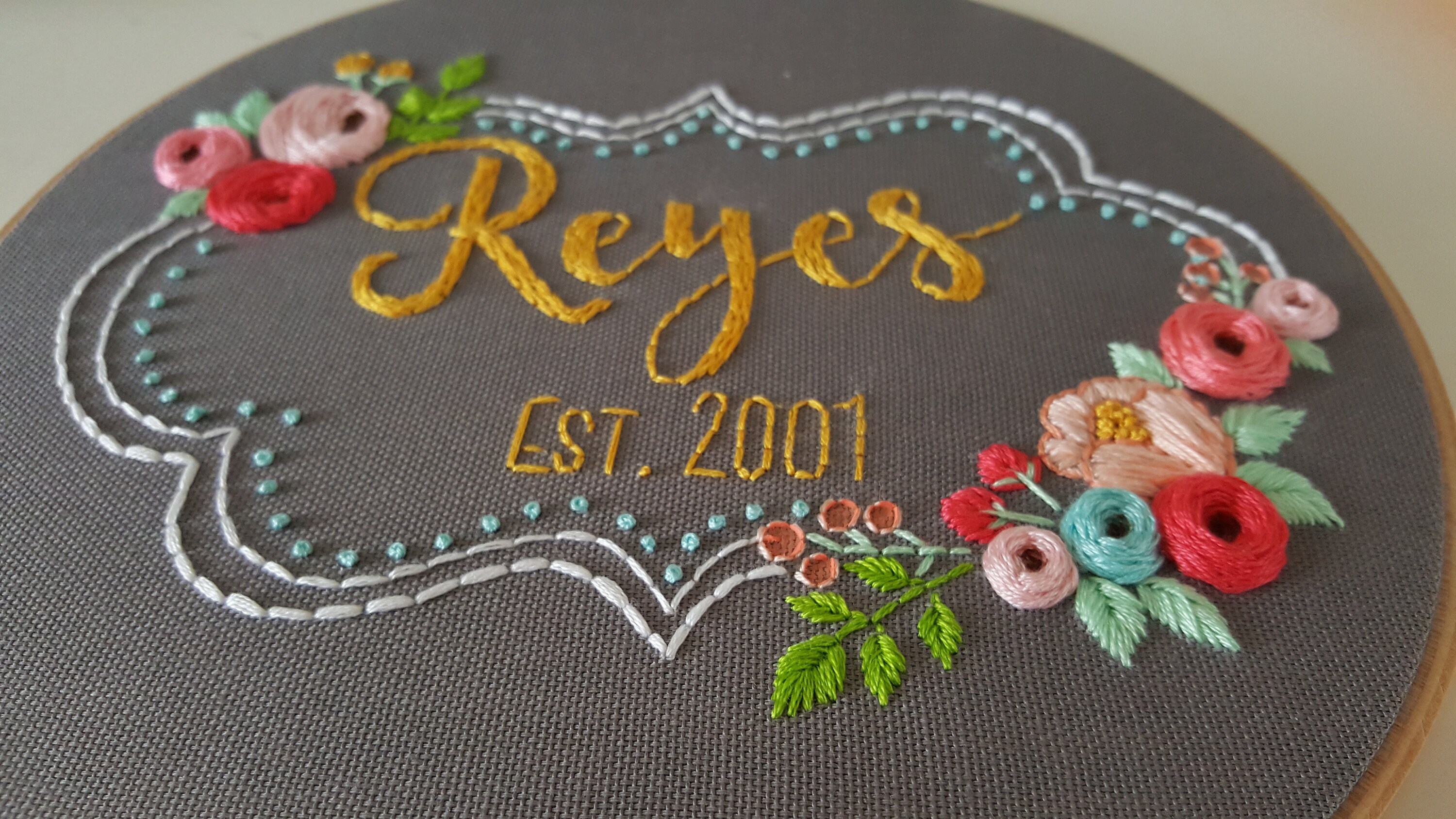 Custom Floral DIGITAL Embroidery Pattern DIY Embroidery | Etsy