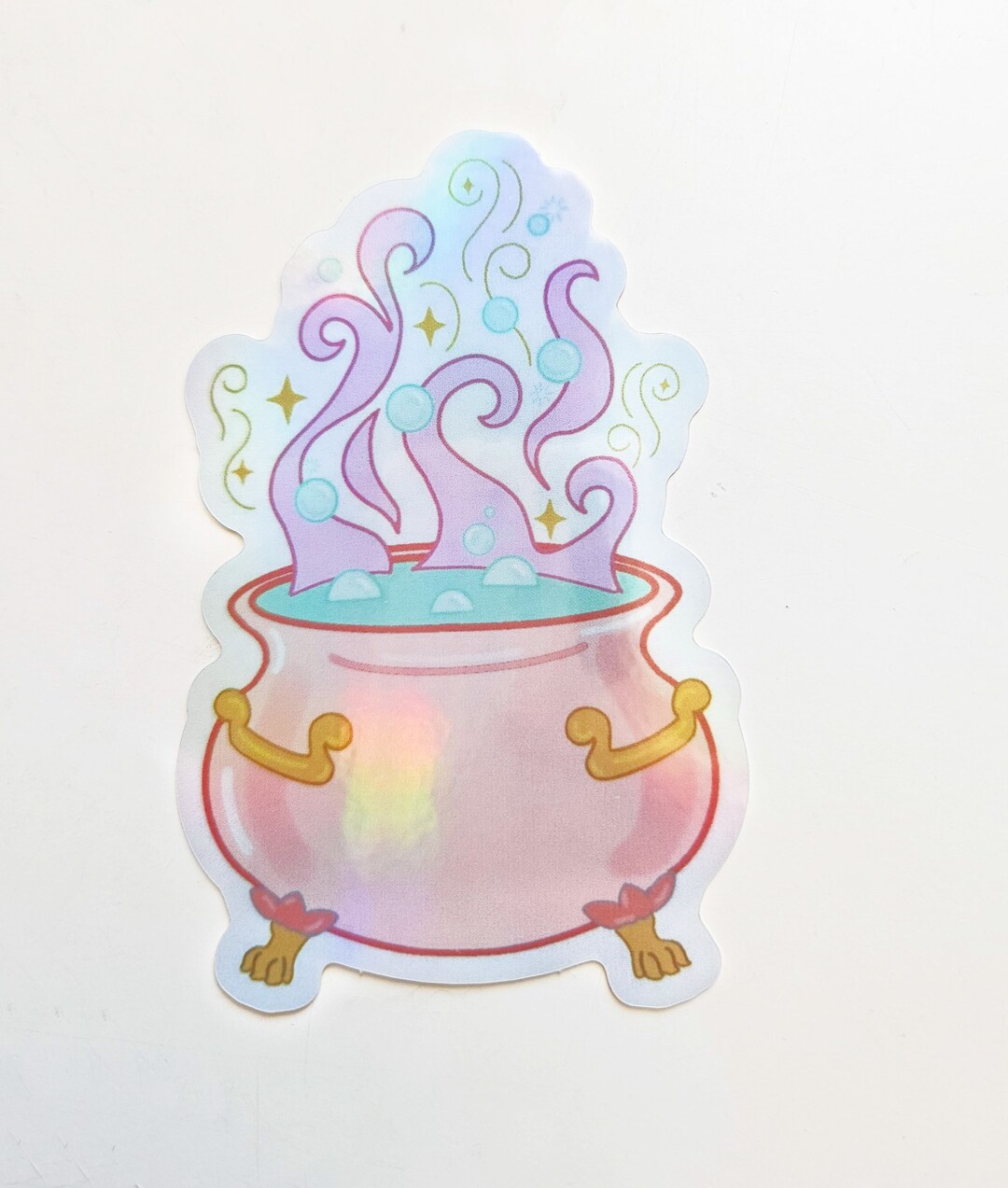 Holographic Sticker, Halloween Witch Cauldron, Rainbow Halloween ...