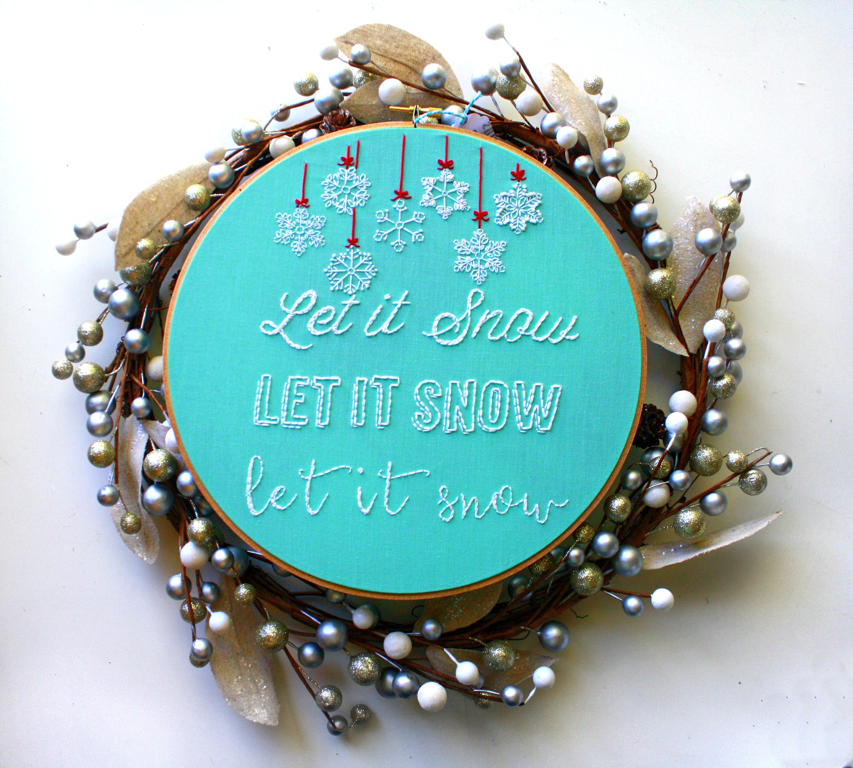 Let It Snow Christmas Embroidery Pattern,instant Download Pdf,hand ...